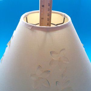 Lamp Shades | Accents | Lamp Shade Cut Pierced Flowers Ivory Decorative ...